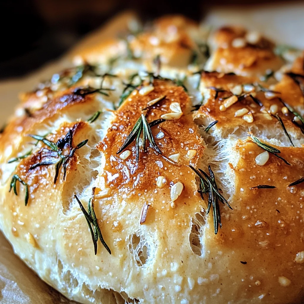 Easy Roasted Garlic Rosemary Artisan Bread – The Best Homemade Loaf